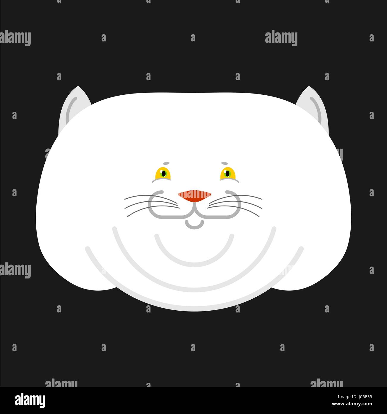 Fat white cat Stock Vector Images - Alamy