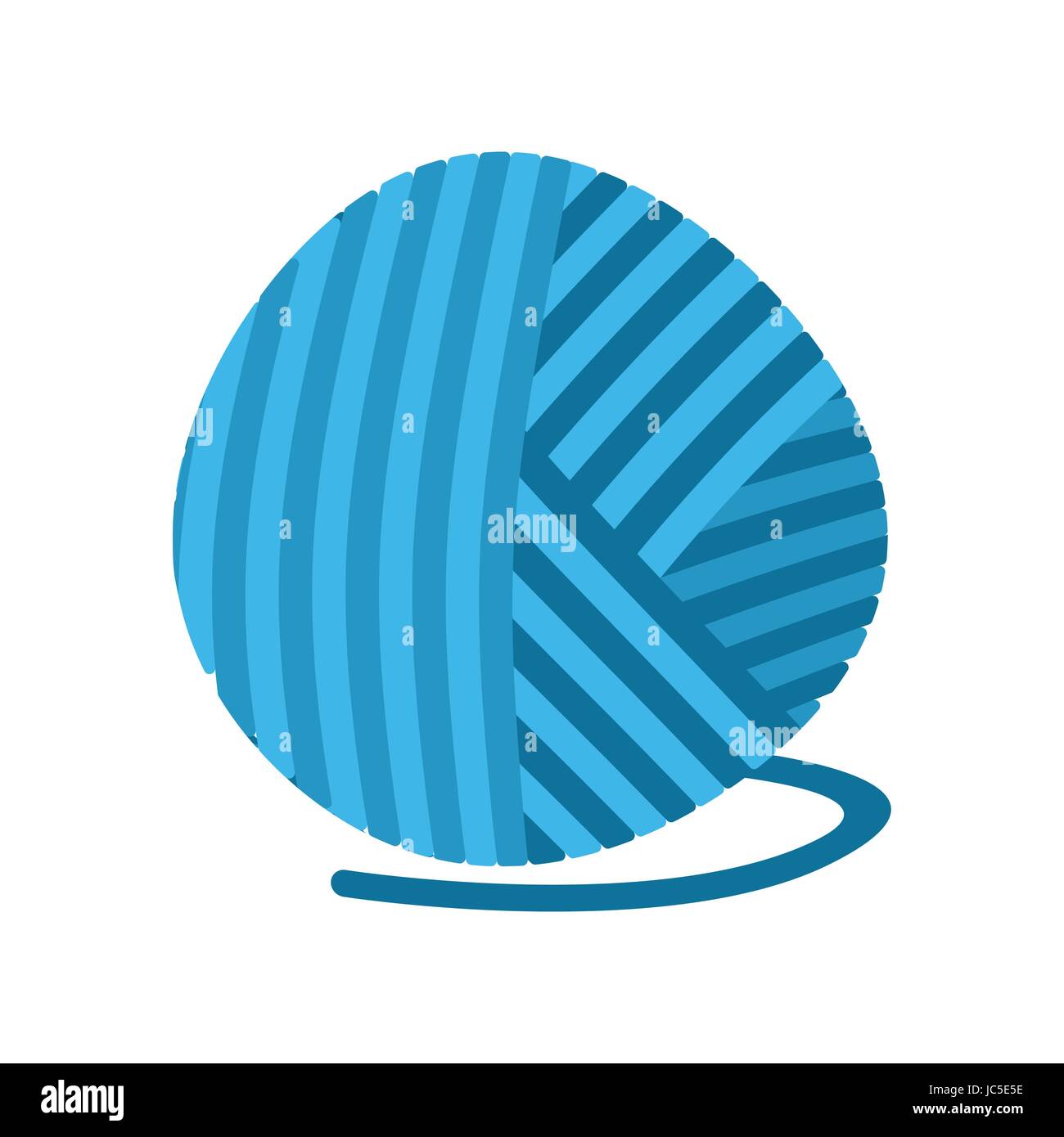 blue ball of yarn Threads. bundle of wool for knitting isolated Stock ...