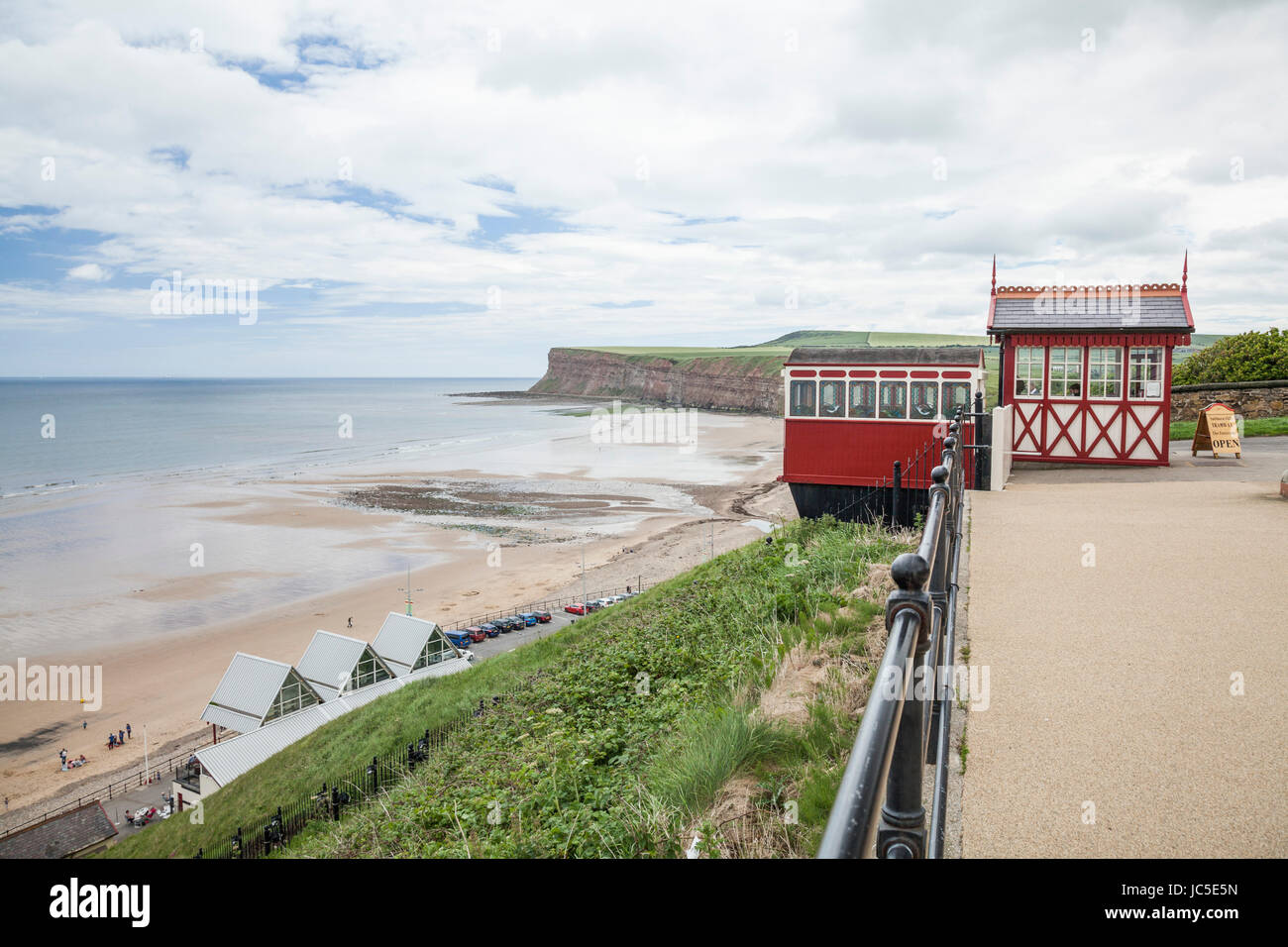 The Funicular cliff lift at Saltburn by the Sea, England,UK Stock Photo ...