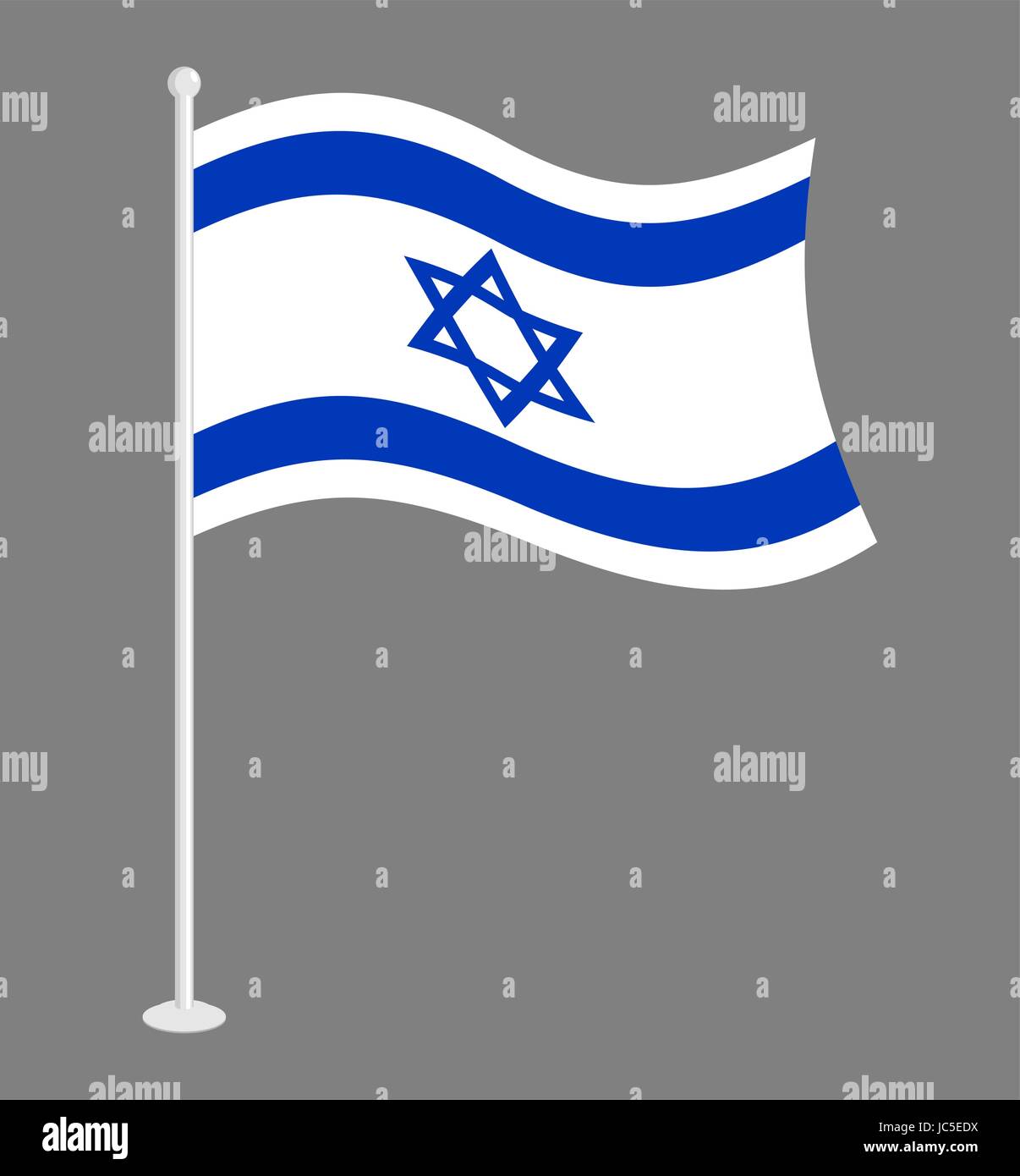 Israel flag isolated. Israeli banner ribbon. Jewish Symbol of State ...