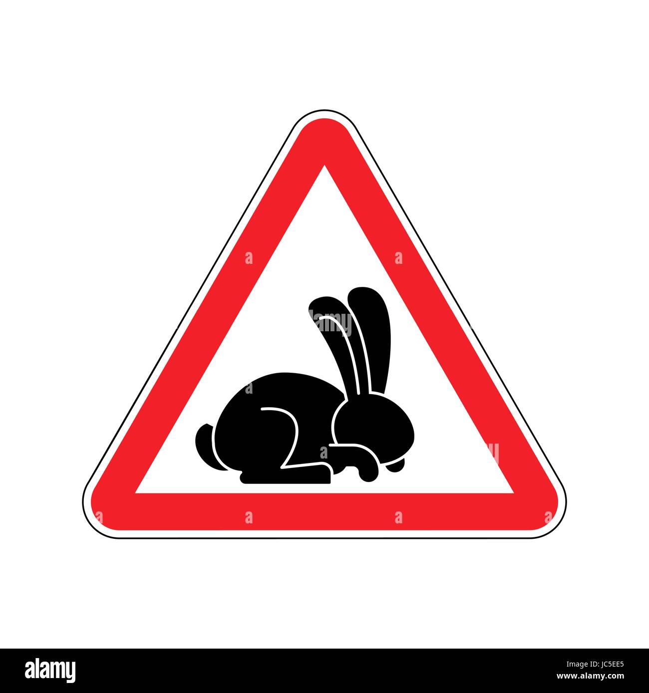 Rabbit warning road sign hi-res stock photography and images - Alamy