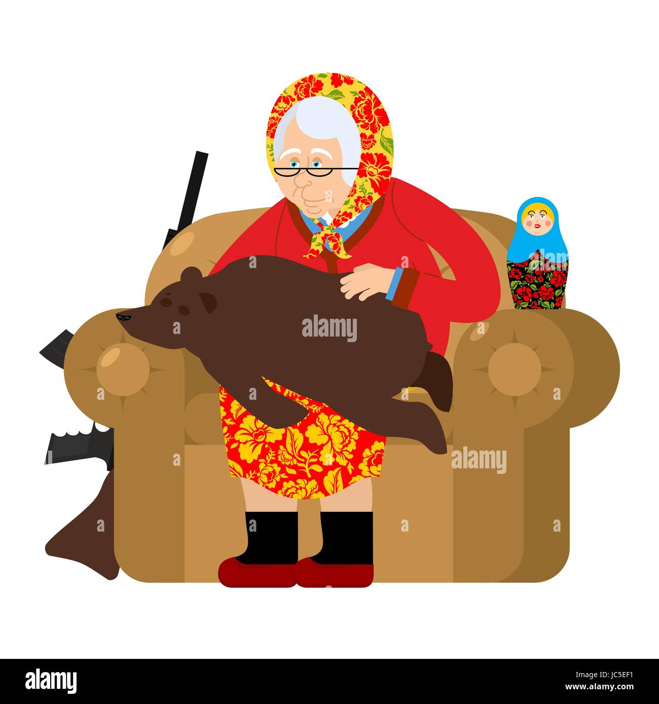 Portrait russian mature woman Cut Out Stock Images & Pictures - Alamy