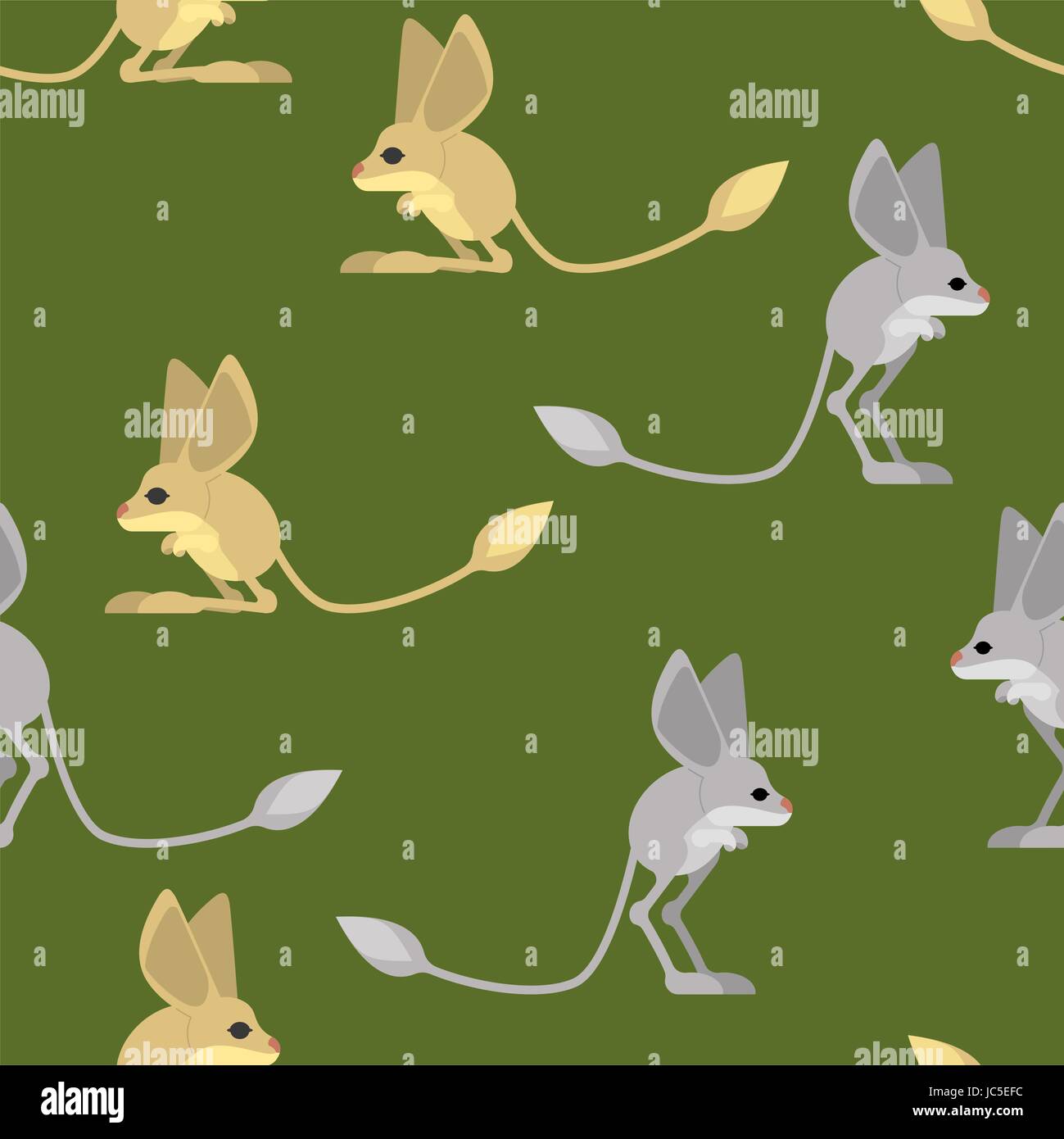 Jerboa pattern. Steppe animal background. Wildlife Texture Stock Vector ...