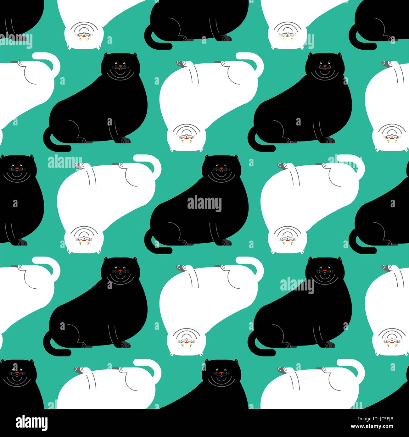 Fat white and black cat pattern. Big Thick pet home background Stock ...