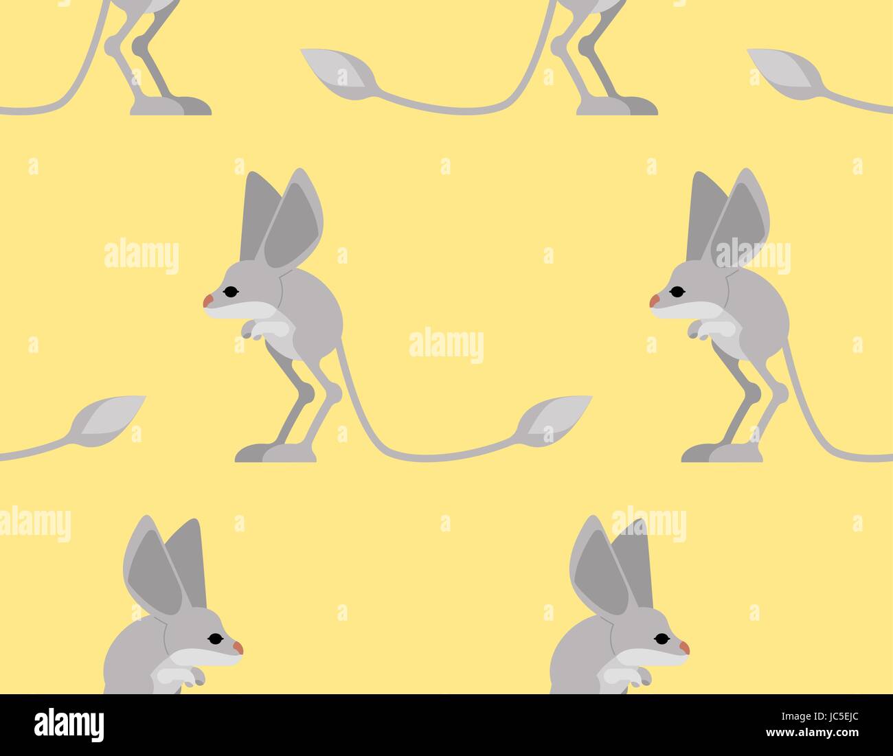 Jerboa pattern. Steppe animal background. Wildlife Texture Stock Vector ...