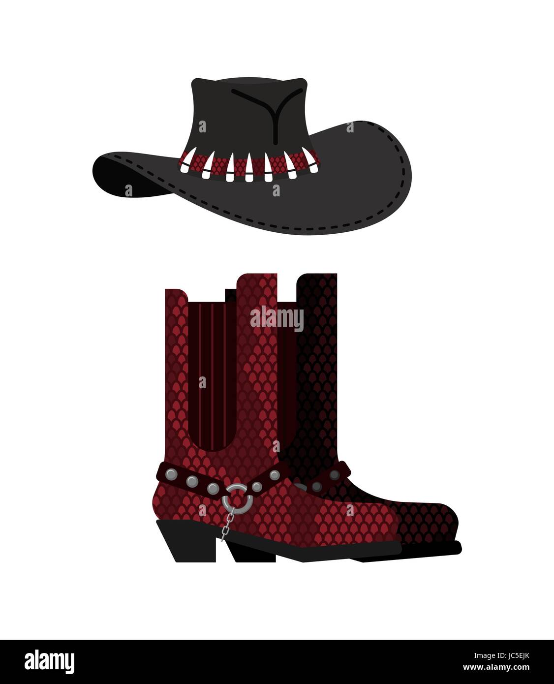 Australian hat and crocodile skin boots. Cowboy cap and python leather ...