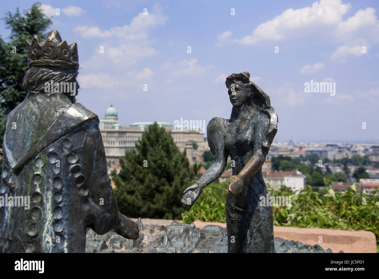 Statue of Prince Buda and Princess Pest Stock Photo - Alamy