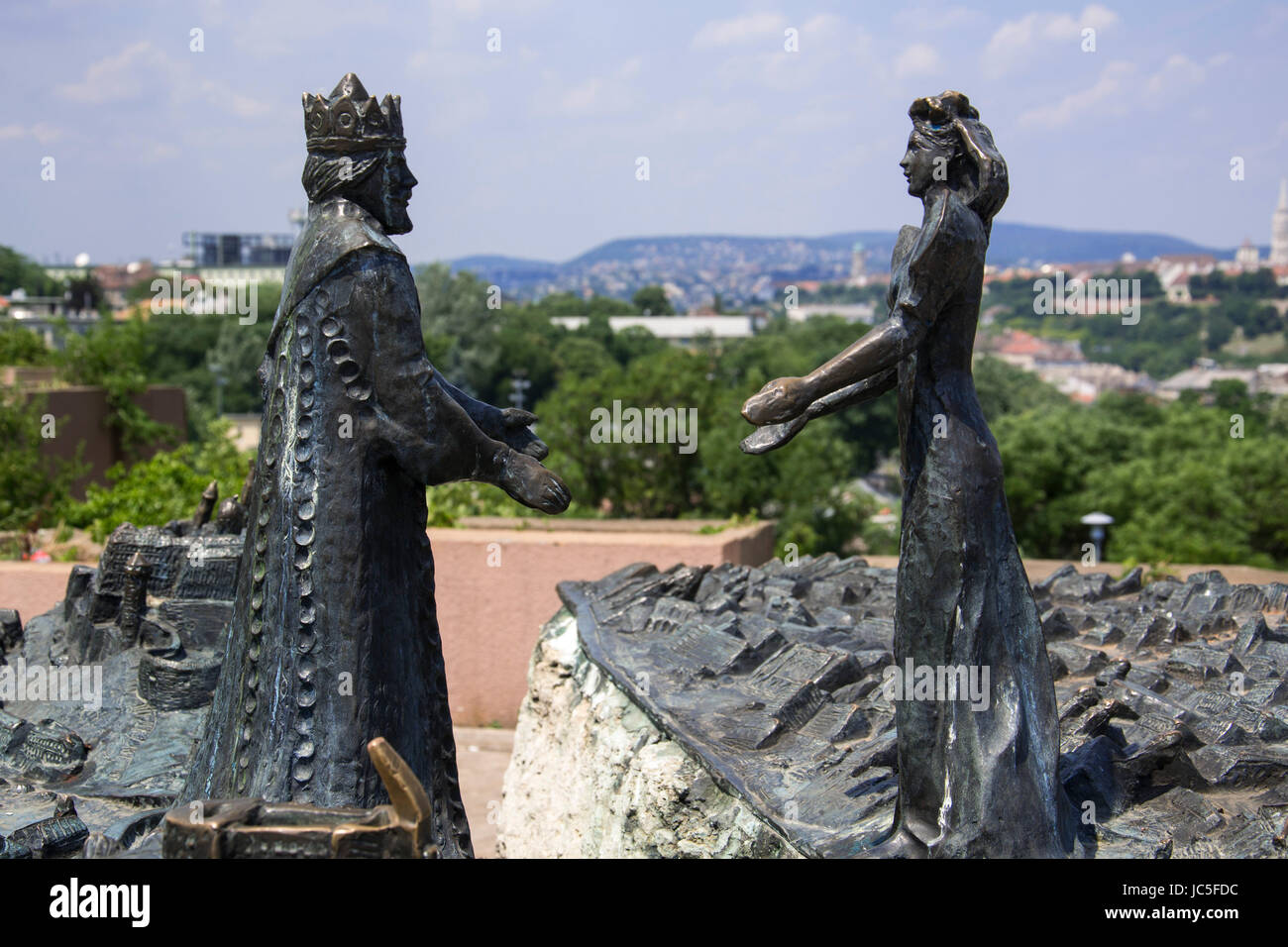 Statue of Prince Buda and Princess Pest Stock Photo - Alamy