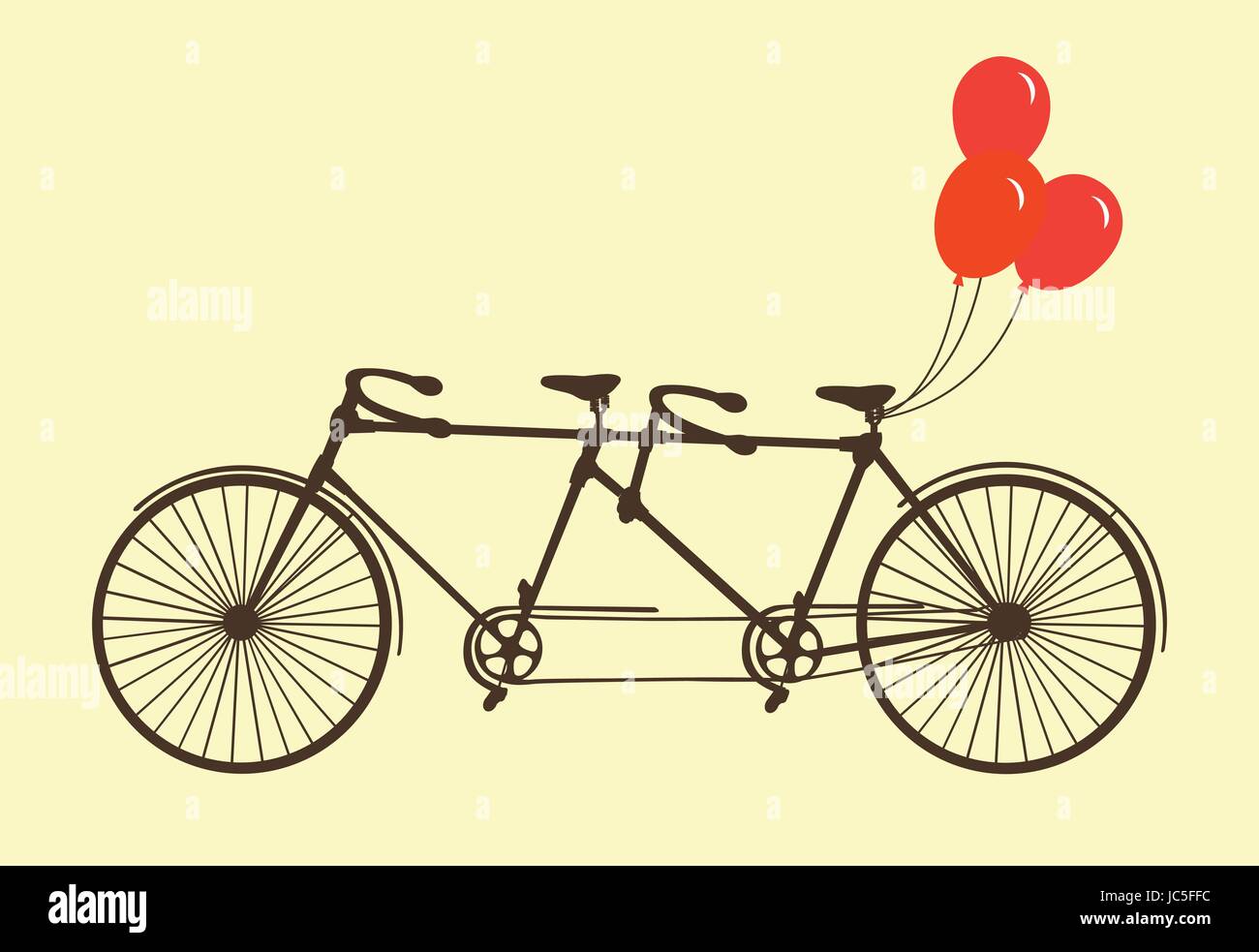 Balloon in bicycle basket Stock Vector Images - Alamy
