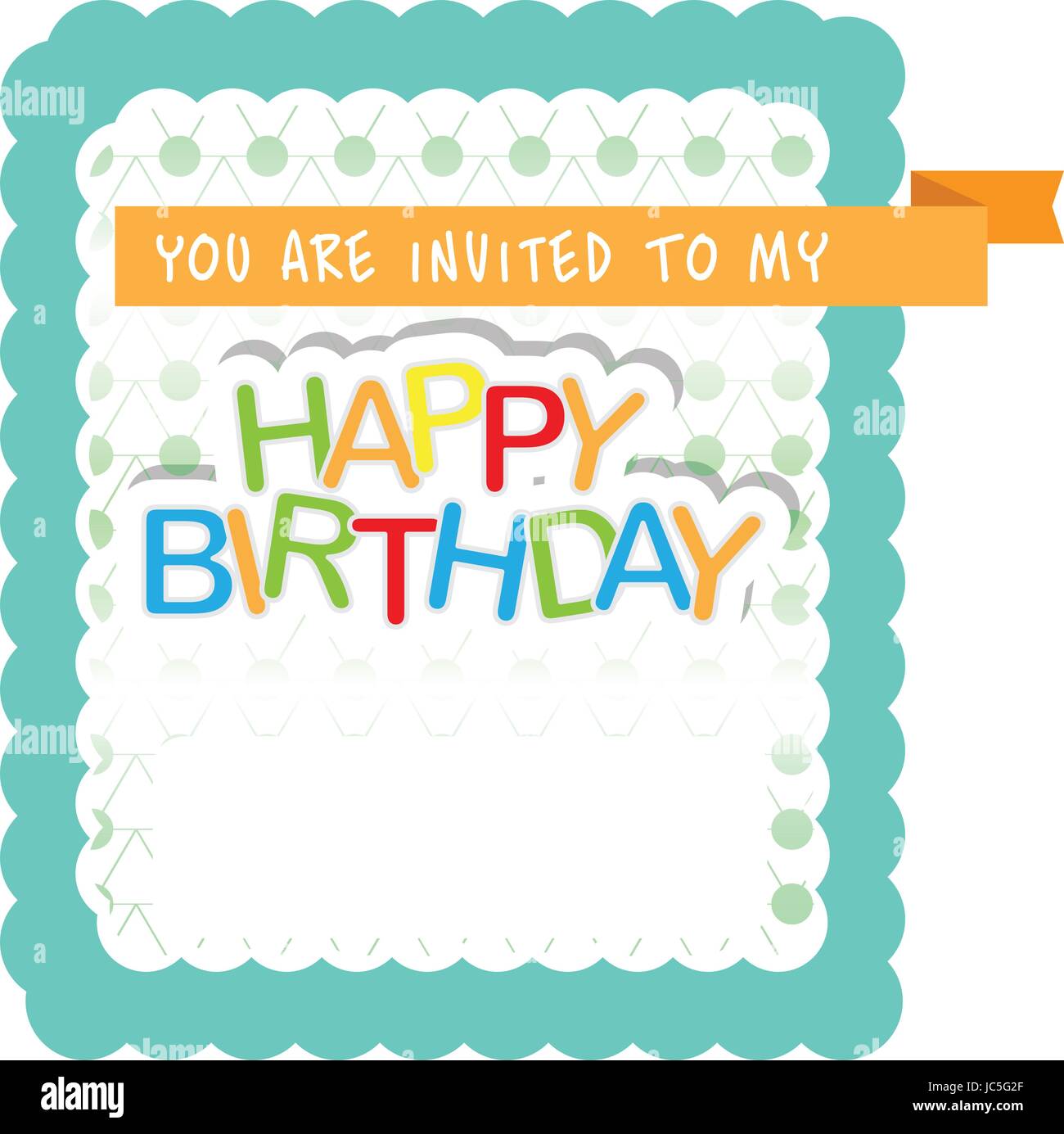 Happy birthday invitational card Stock Vector Image & Art - Alamy