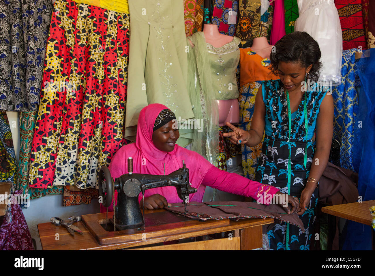 Female tailor, Tanzania, Africa Stock Photo - Alamy
