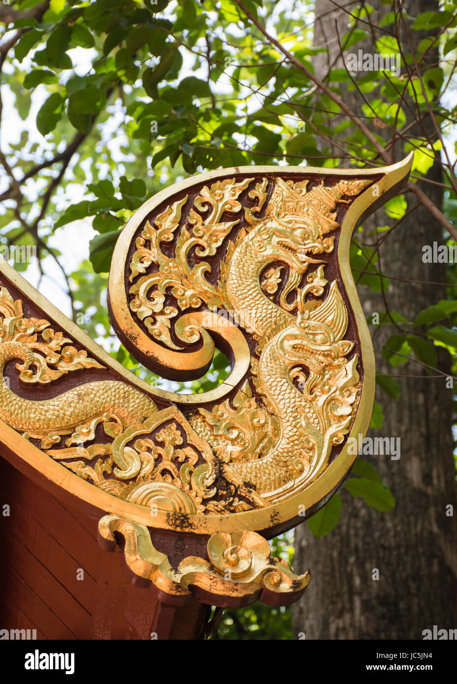 Thailand Temple Roof Gable Stock Photo - Alamy