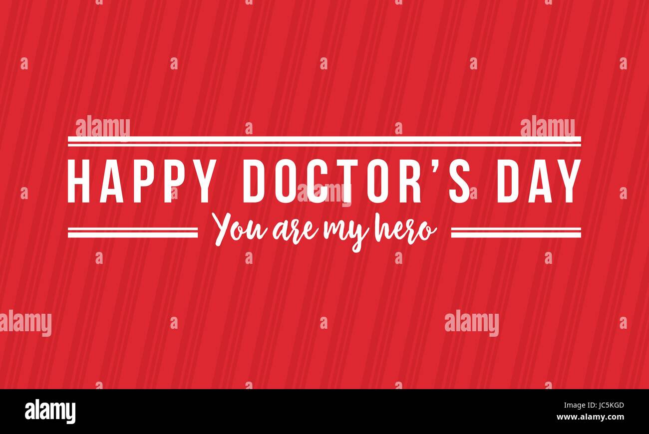 Happy doctor day with red background Stock Vector Image & Art - Alamy