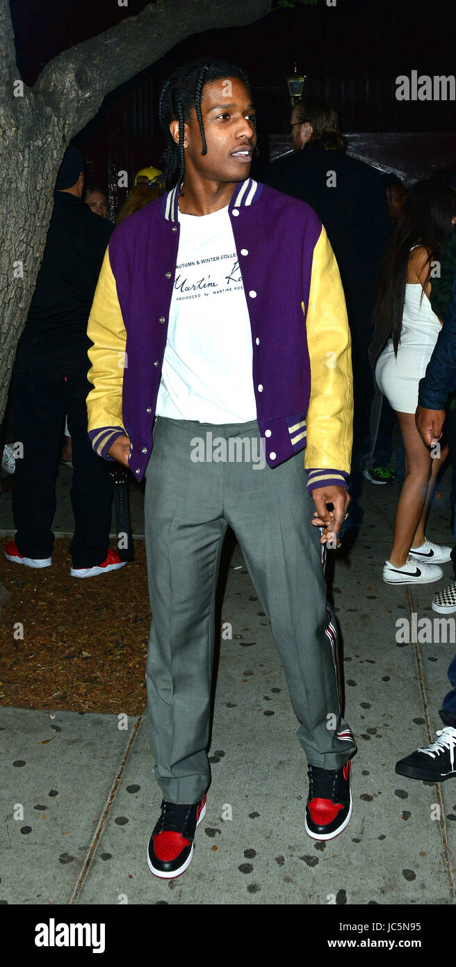 ASAP Rocky leaving The Peppermint night club in Los Angeles Featuring ...