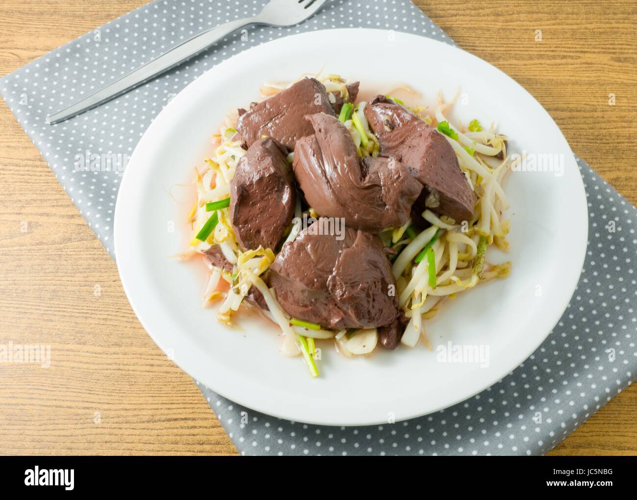 Chinese Traditional Food, A Plate of Stir Fried Bean Sprout with ...