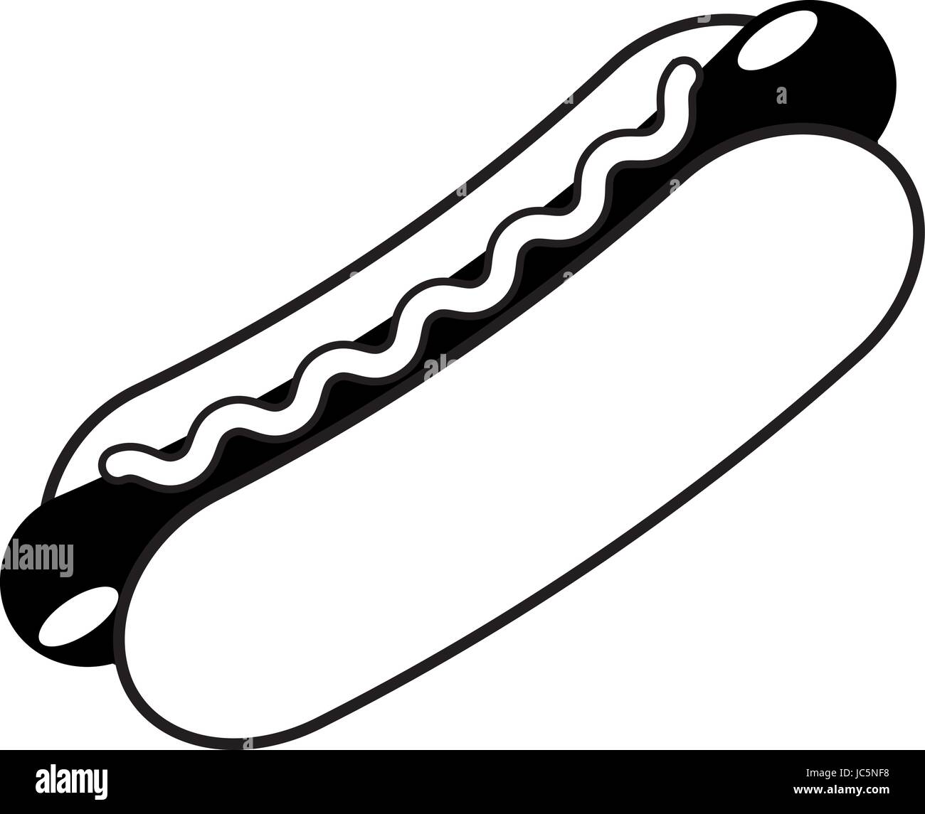 Lunch hot dog illustration Cut Out Stock Images & Pictures - Alamy