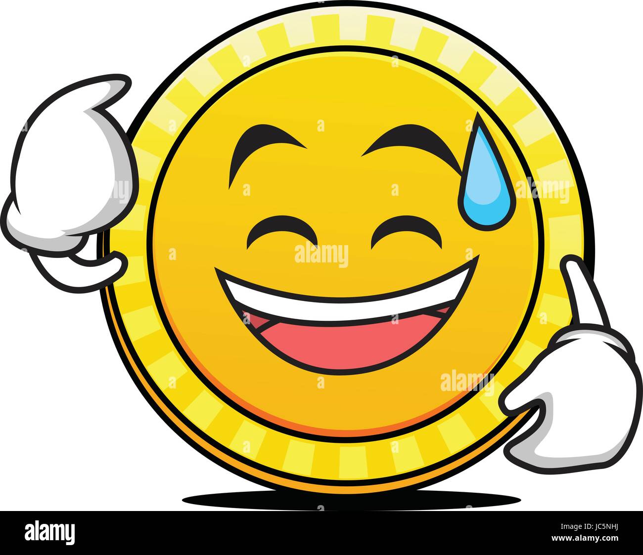 Sweat smile coin cartoon character Stock Vector Image & Art - Alamy
