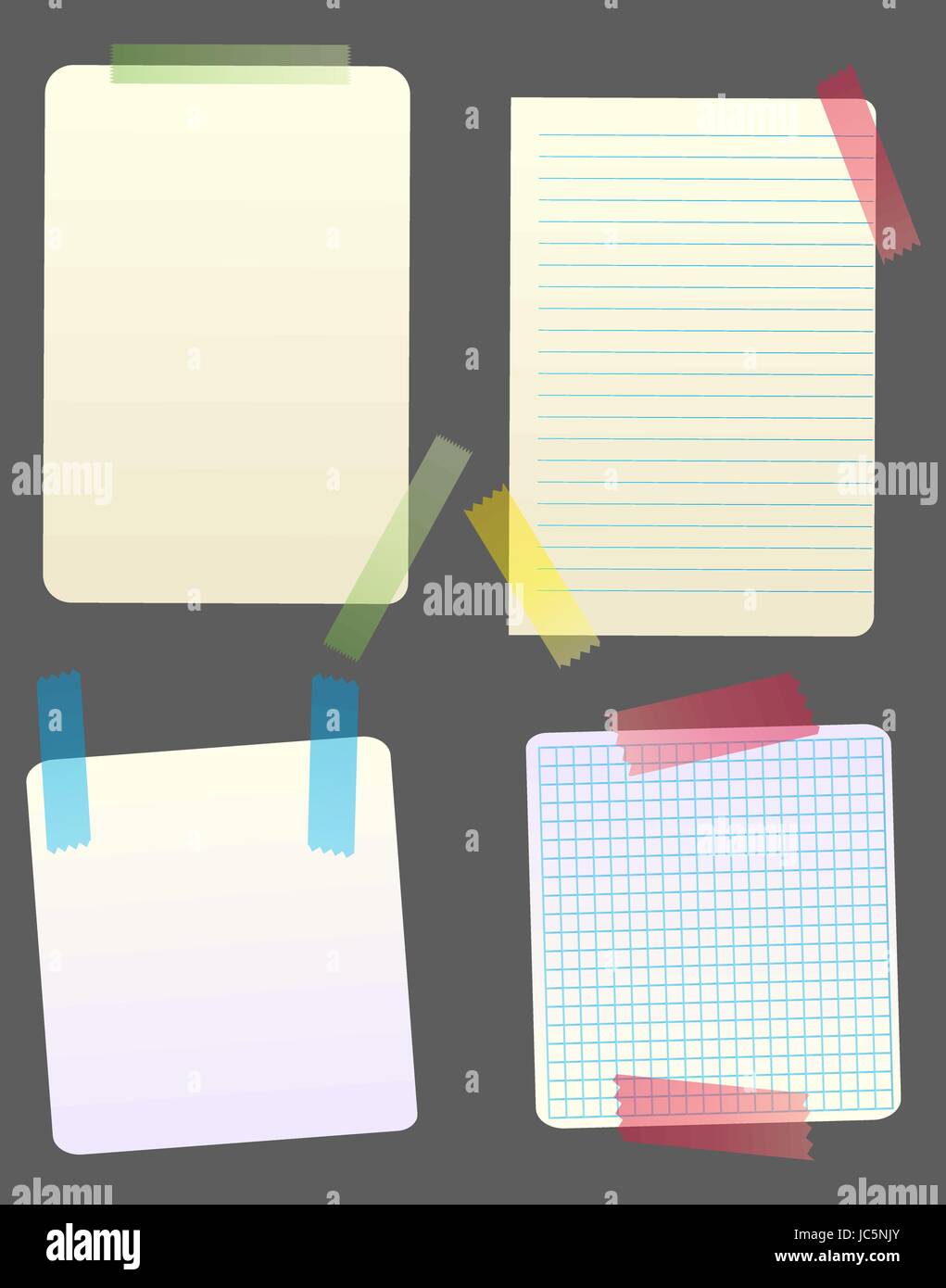 Vector paper notes Stock Vector Image & Art - Alamy