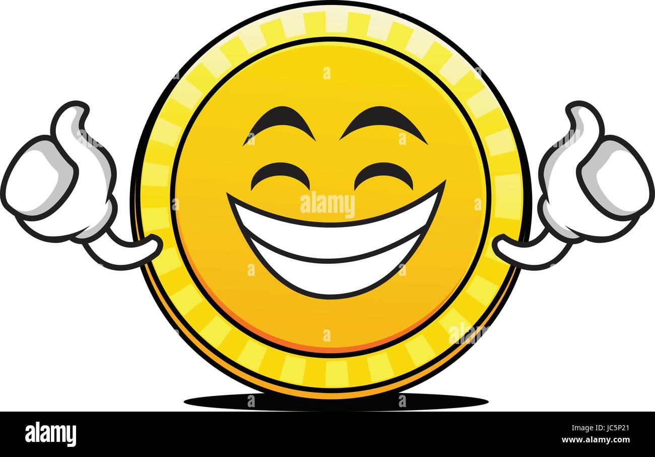 Proud face coin cartoon character Stock Vector Image & Art - Alamy