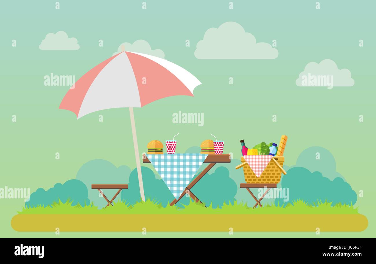 Picnic in park design Stock Vector Images - Alamy