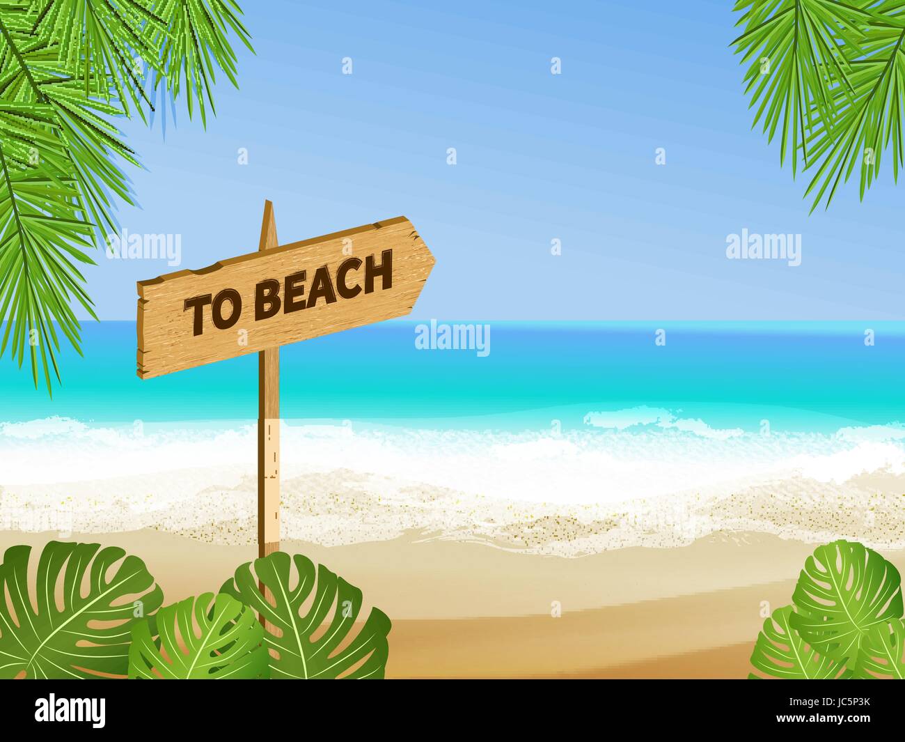 Vector to beach sign Stock Vector Image & Art - Alamy