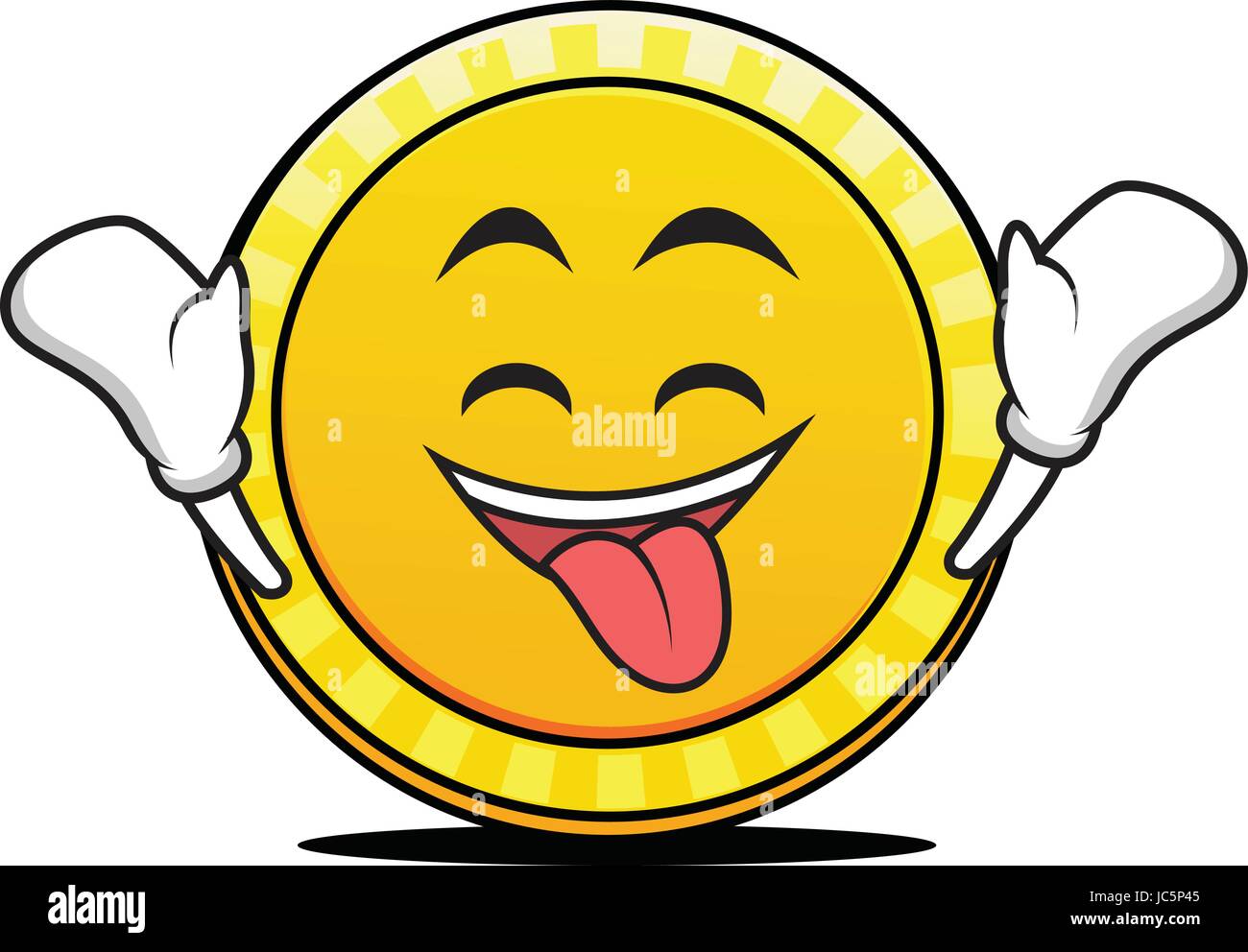 Ecstatic face coin cartoon character Stock Vector Image & Art - Alamy
