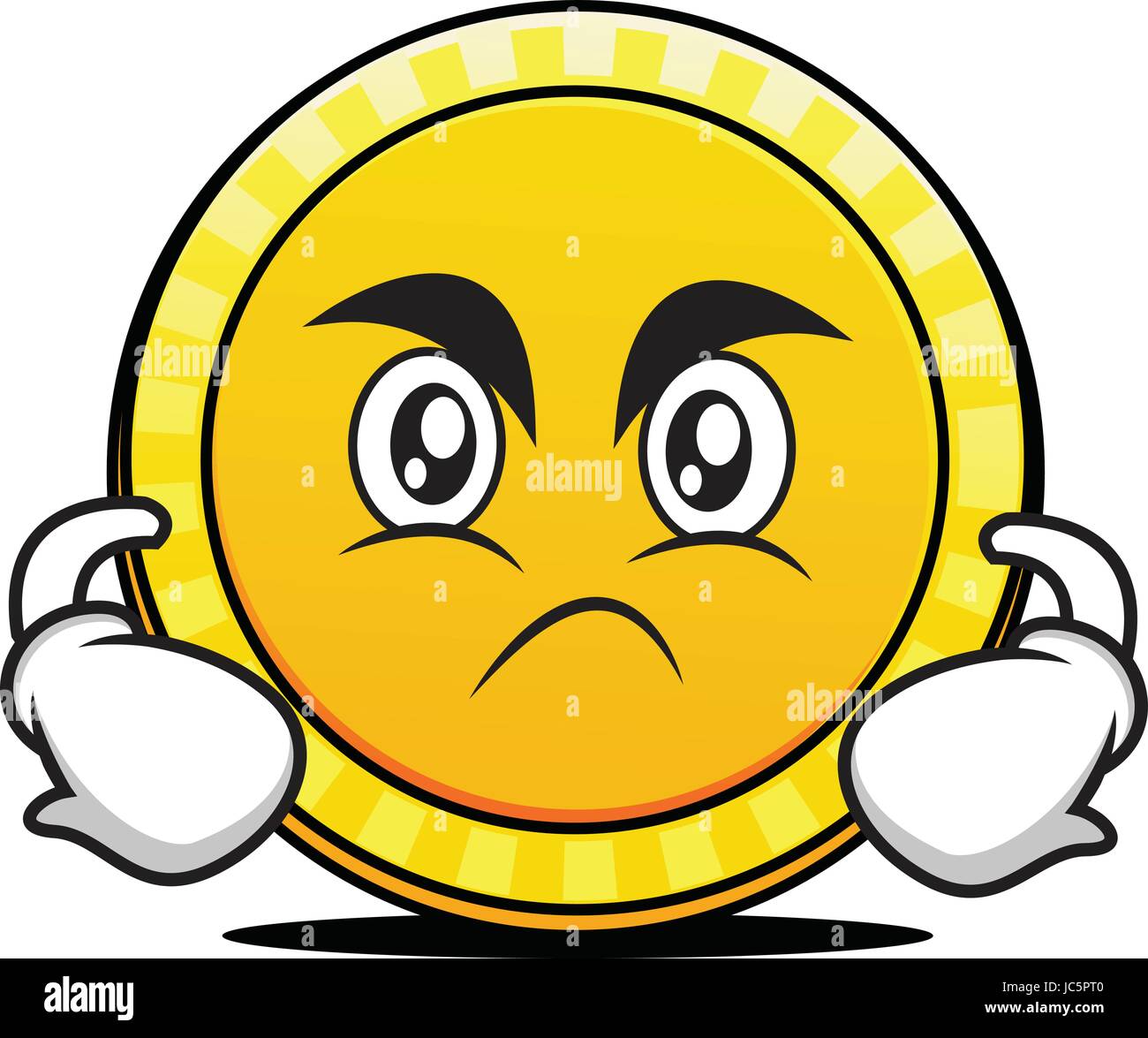 Angry coin cartoon character collection Stock Vector Image & Art - Alamy