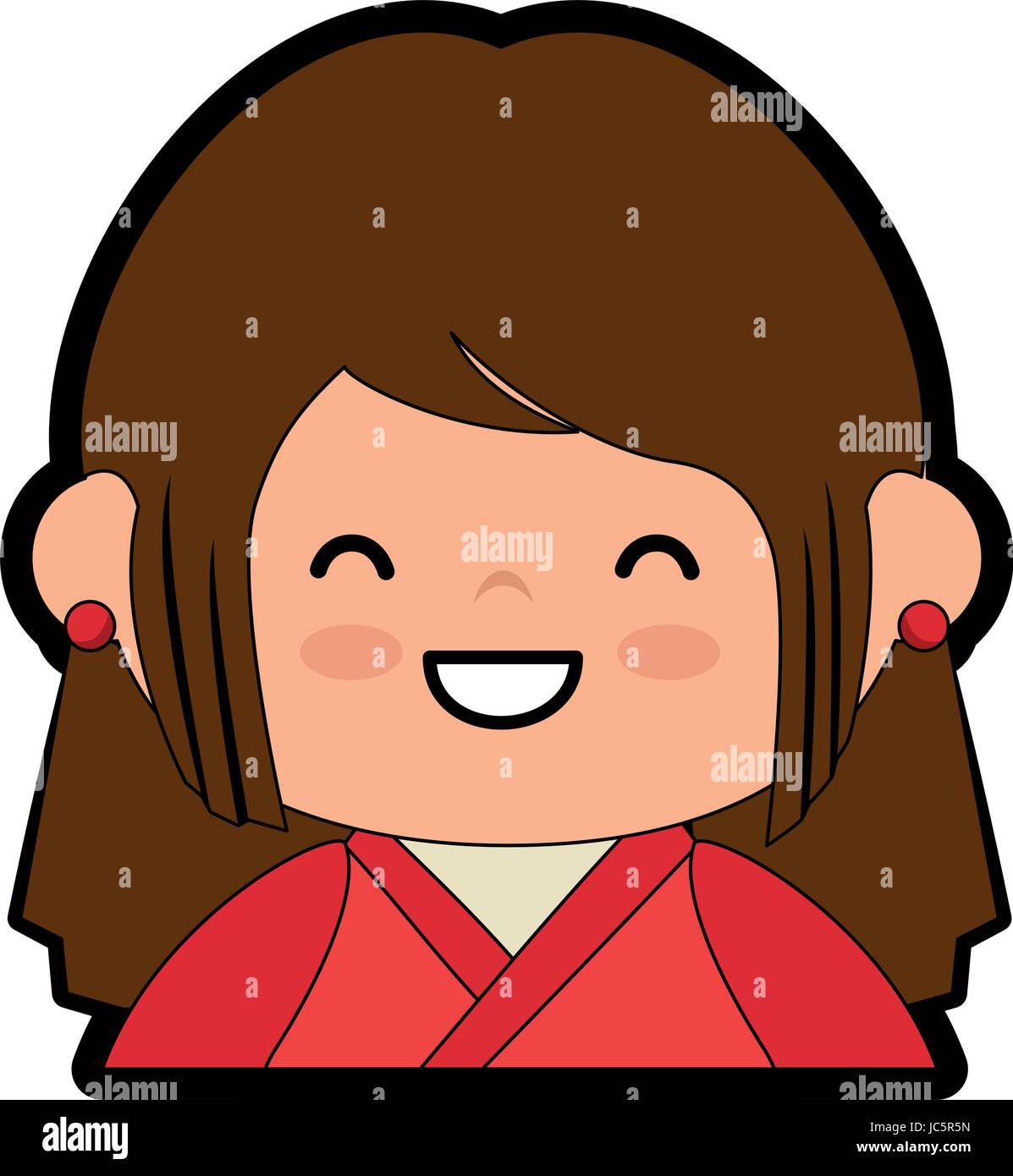 Cute japanese girl cartoon Stock Vector Image & Art - Alamy