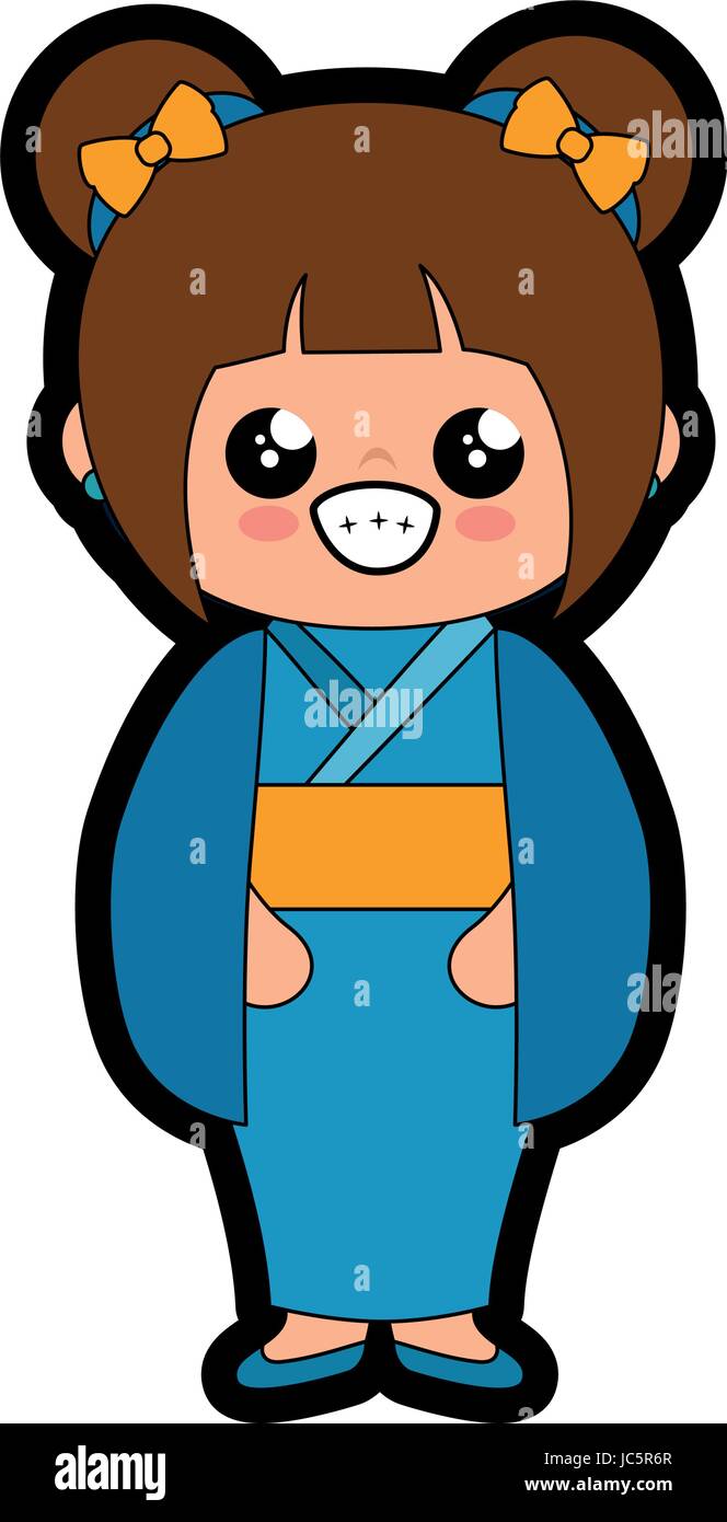 Cute japanese girl cartoon Stock Vector Image & Art - Alamy