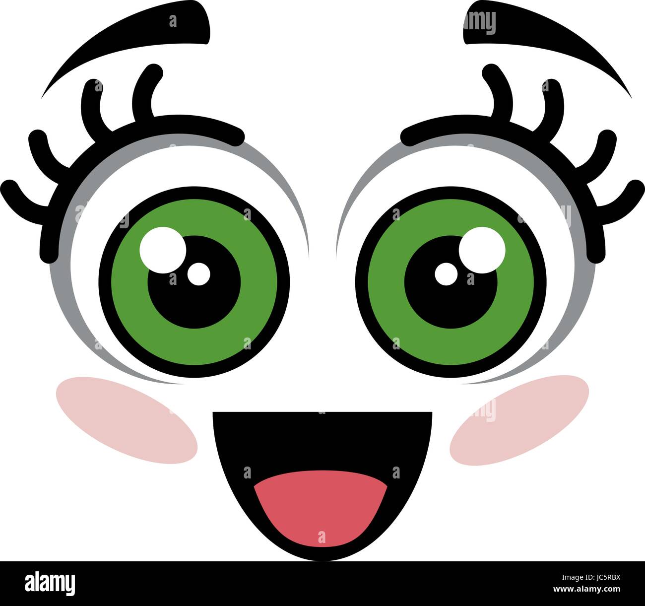 Cute cartoon face Stock Vector Image & Art - Alamy