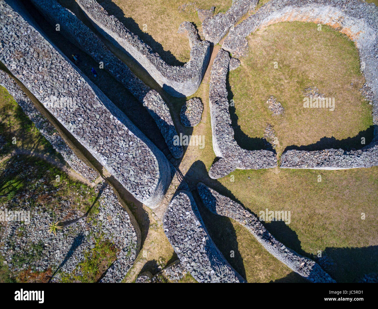 An aerial view of the Great Enclosure at Great Zimbabwe Stock Photo - Alamy