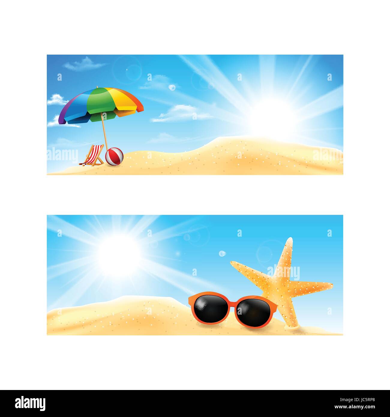Illustration blank template summer Stock Vector Images - Alamy