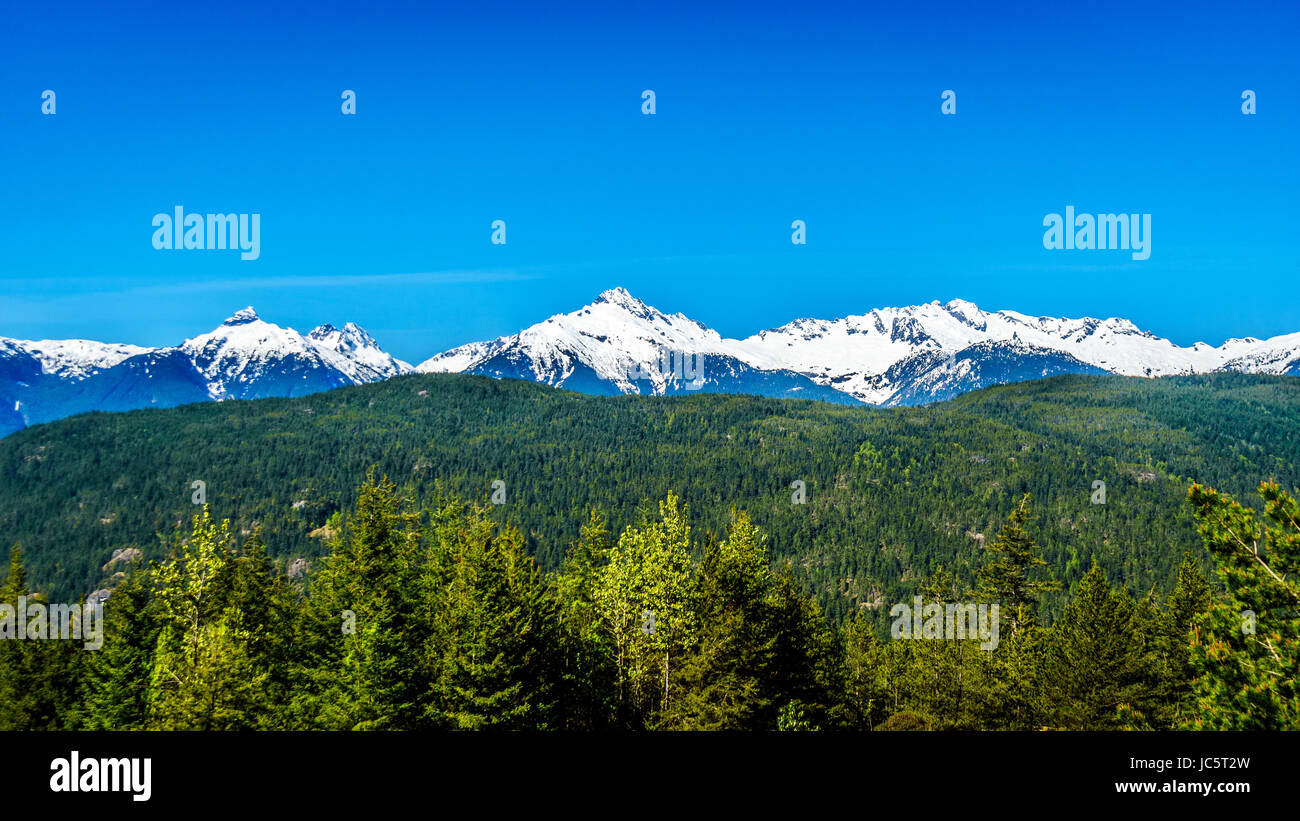 Tantalus Mountain Range from a viewpoint along the Sea to Sky Highway ...