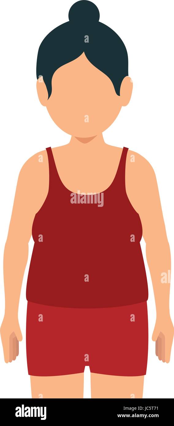 fat woman with sport wear Stock Vector Image & Art - Alamy
