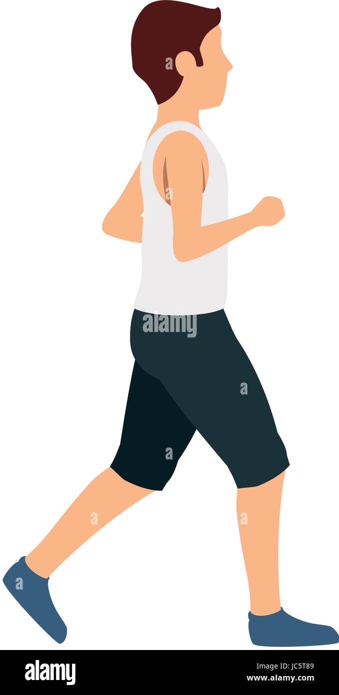 athletic man running character icon Stock Vector Image & Art - Alamy