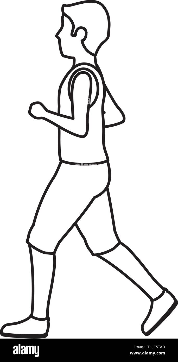 athletic man running character icon Stock Vector Image & Art - Alamy