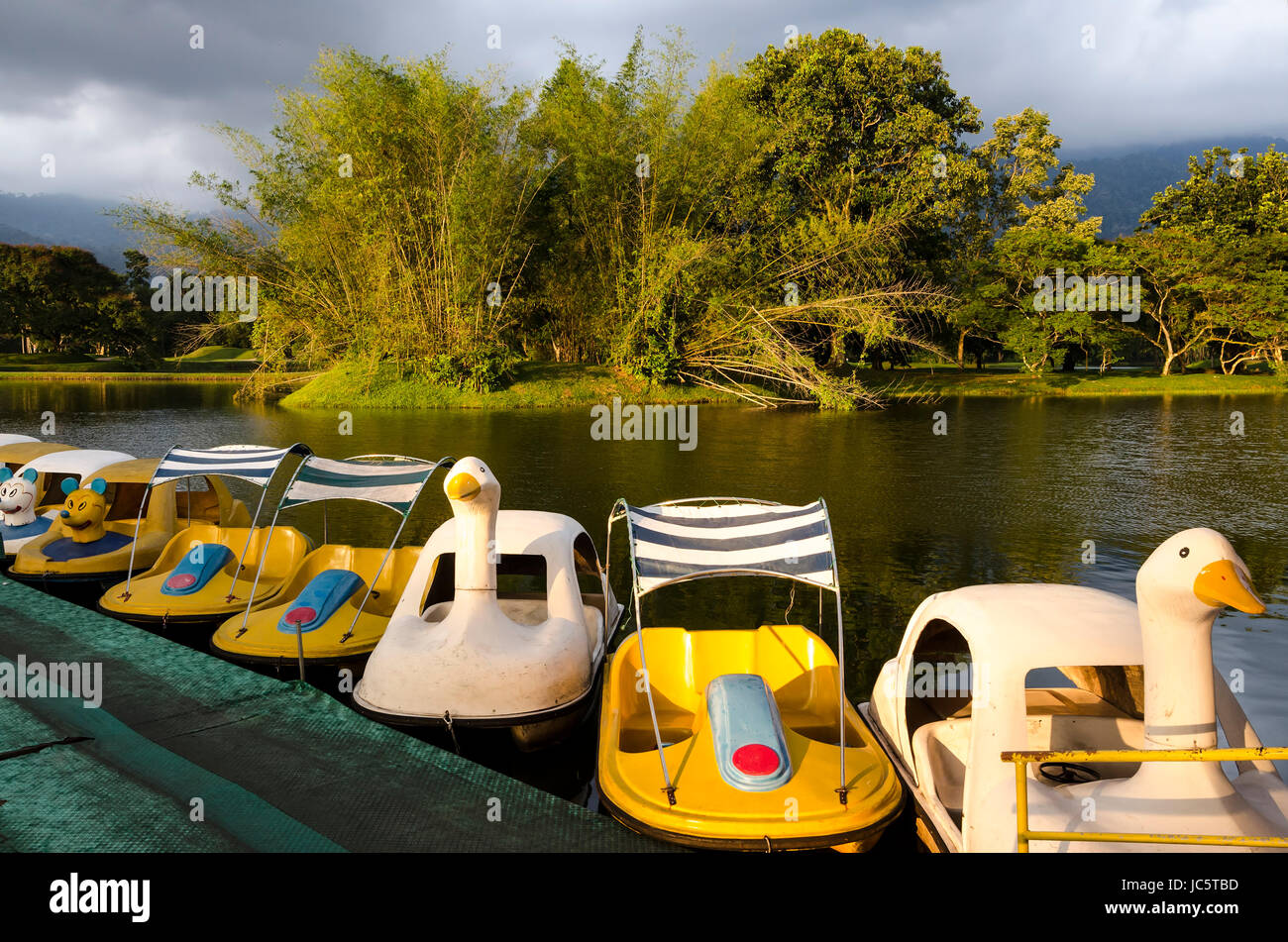 Boating on Taiping Lake, Taiping at Sunset, Malaysia - calm waters at ...