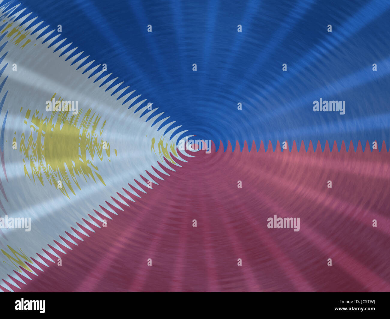 Philippines flag background with ripples and rays illustration Stock ...