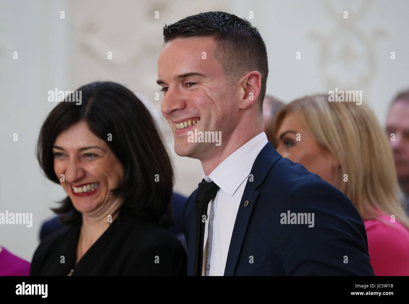 Fine Gael leader Leo Varadkar's partner Matthew Barrett at Aras an ...