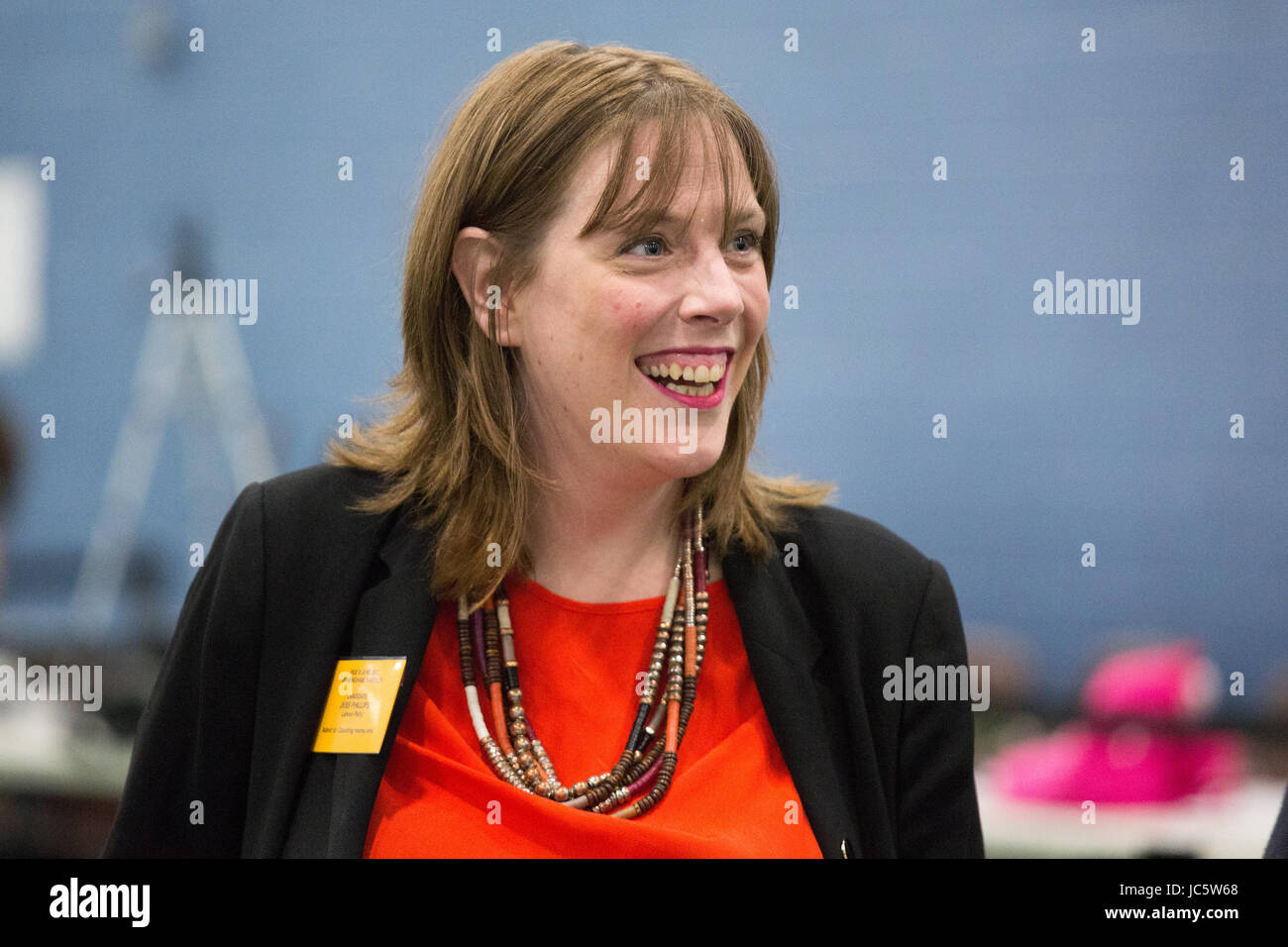 Jess Phillips Labour MP for Yardley celebrating retaining her seat with ...