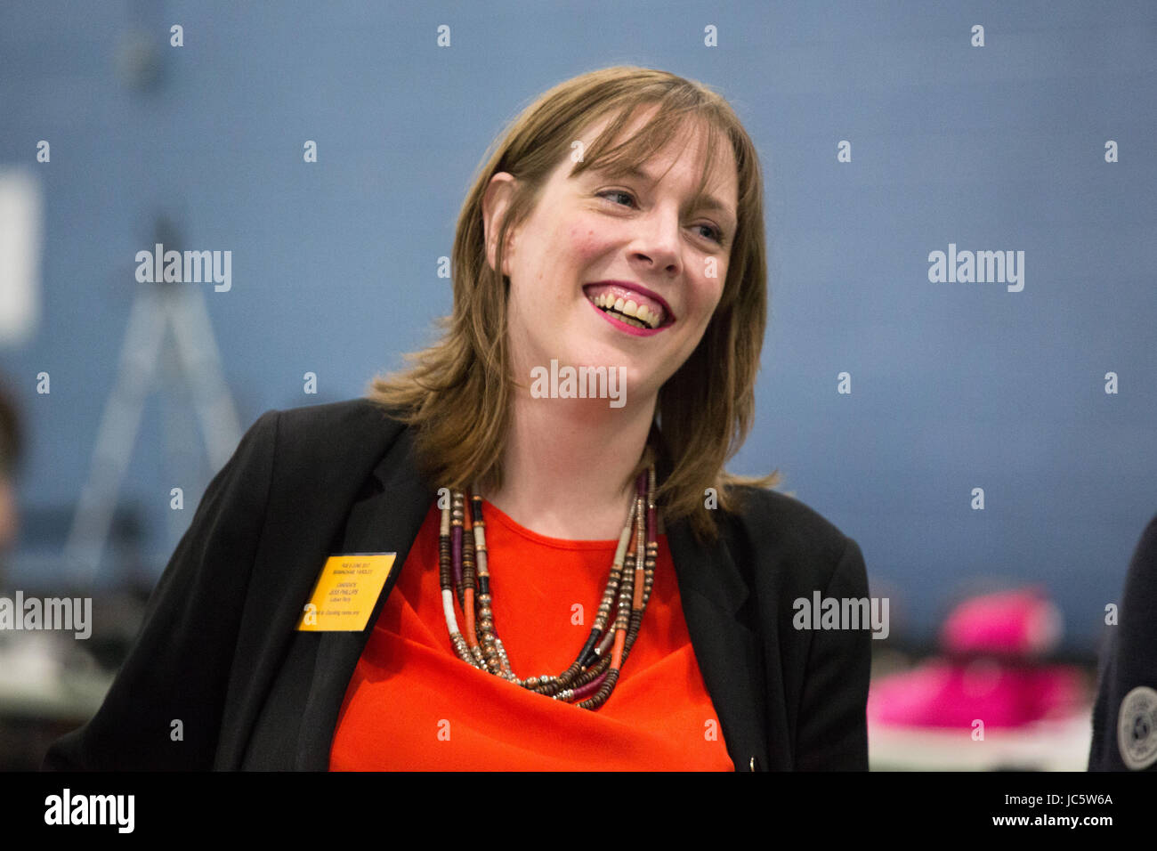 Jess Phillips Labour MP for Yardley celebrating retaining her seat with ...