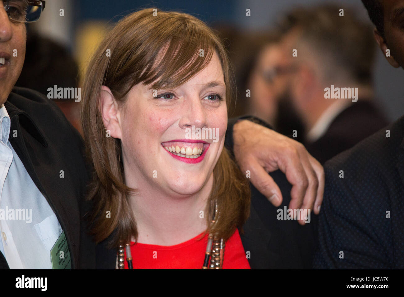 Jess Phillips Labour MP for Yardley celebrating retaining her seat with ...