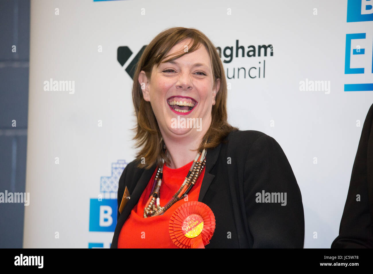 Jess Phillips Labour MP for Yardley celebrating retaining her seat with ...