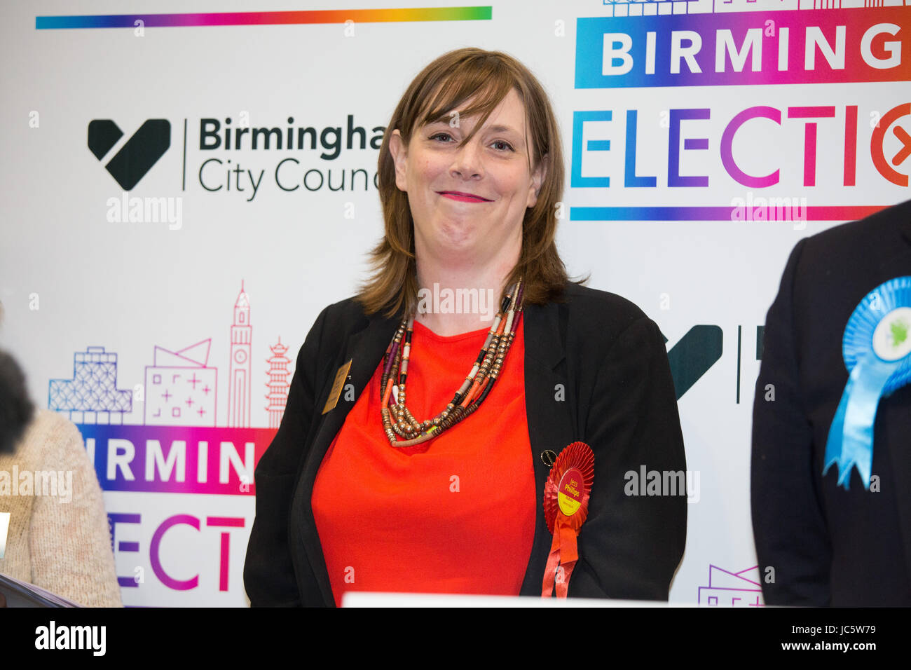 Jess Phillips Labour MP for Yardley celebrating retaining her seat with ...