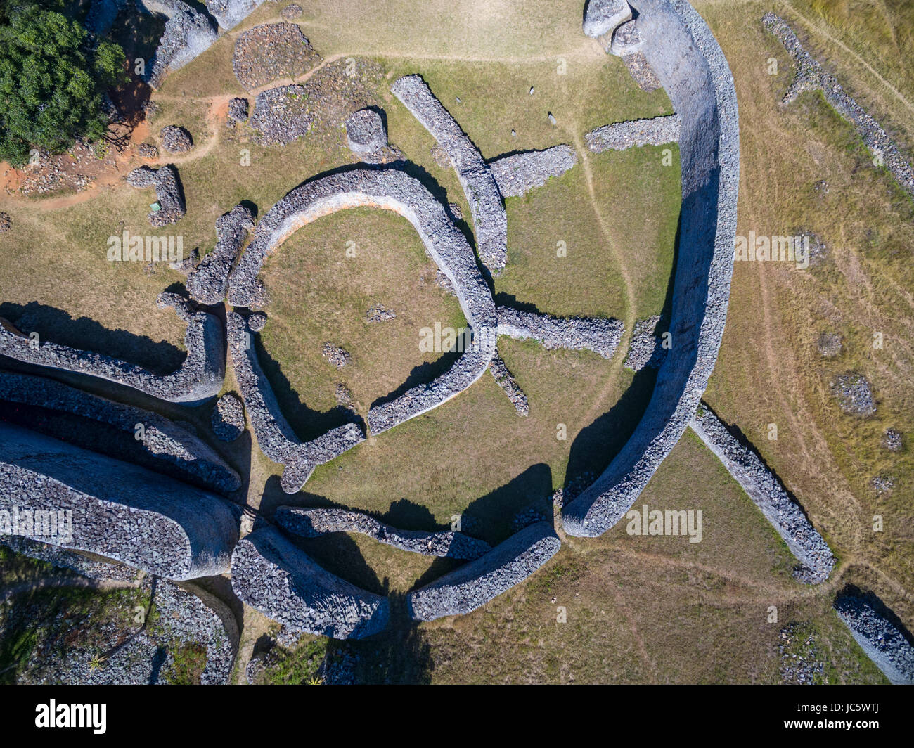 An aerial view of the Great Enclosure at Great Zimbabwe Stock Photo - Alamy