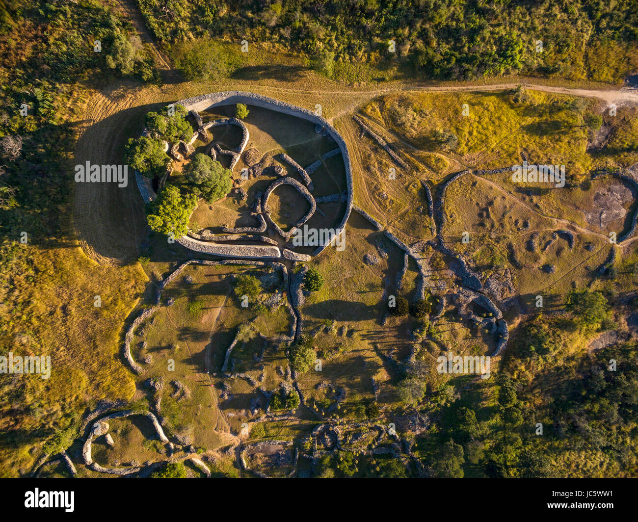 The Great Zimbabwe Ruins seen from above Stock Photo - Alamy