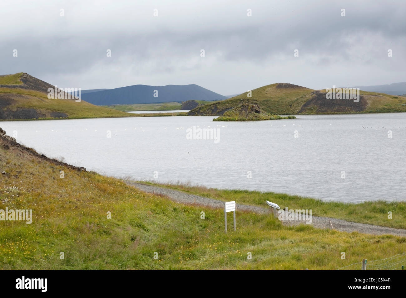 view of Lake Myvatn, Iceland, showing landscape Stock Photo - Alamy