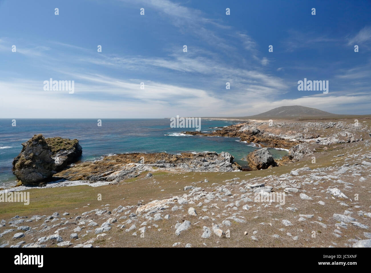 view of Pebble Island, Falkland Islands Stock Photo - Alamy