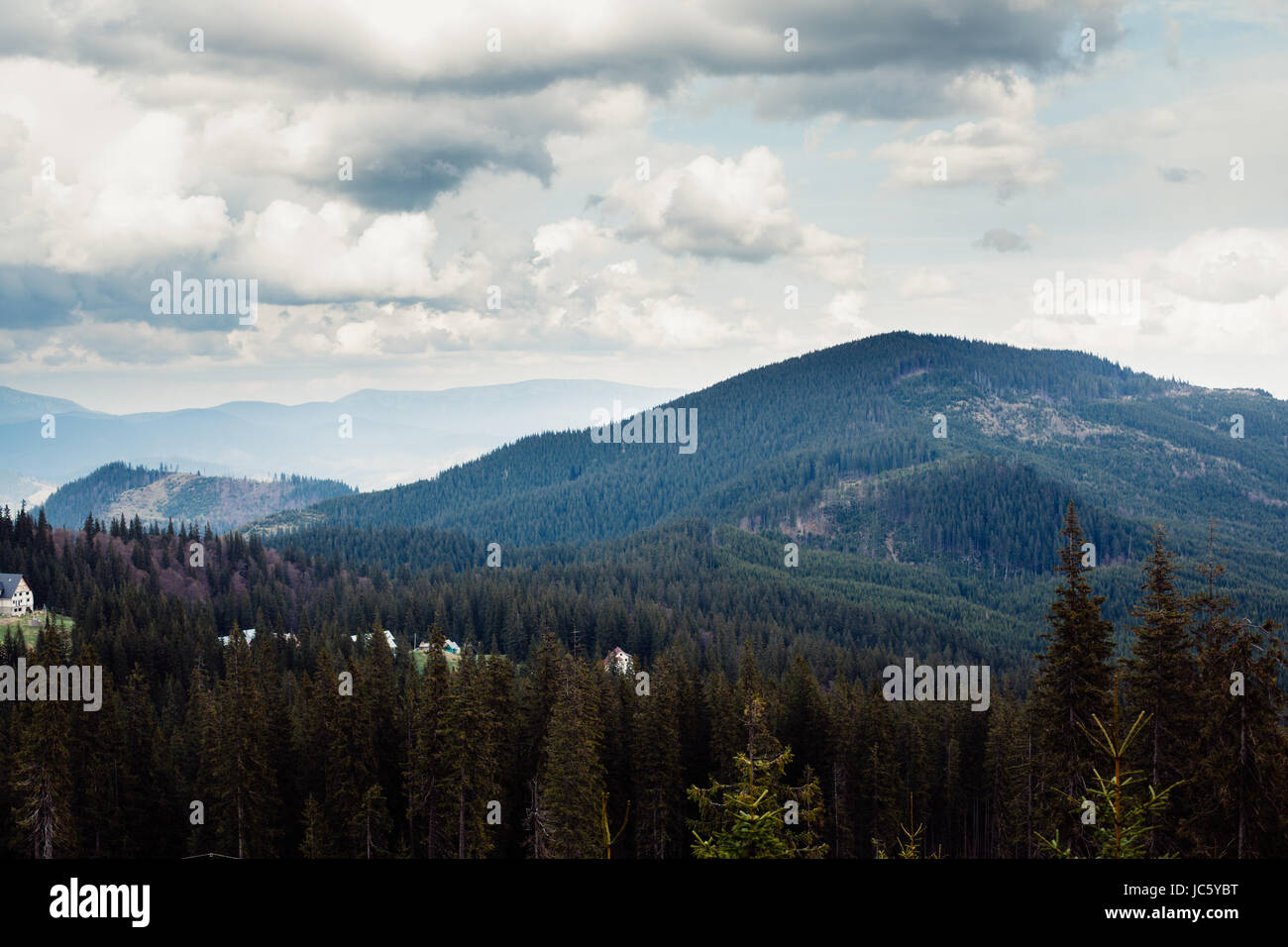 landscape in mountains Carpathians Ukraine, Dragobrat Stock Photo - Alamy