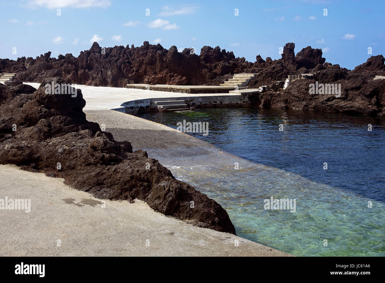 Lava pool, Biscoitos, Terceira, the Azores, Portugal , Lavapool, Azoren ...